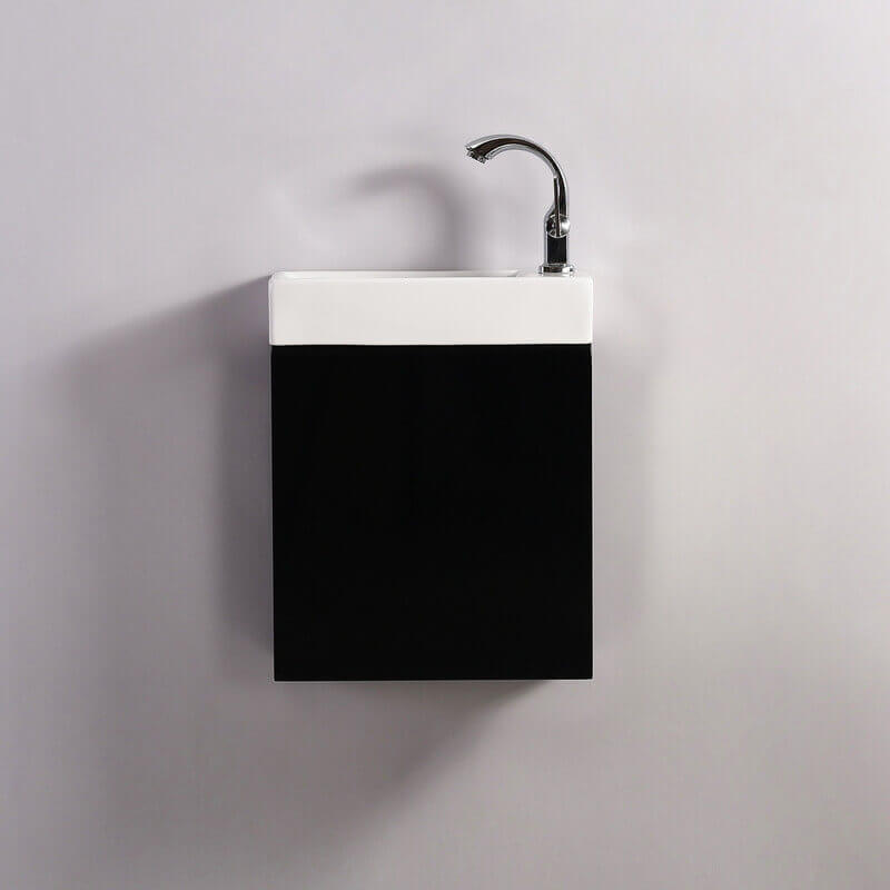Minimalist Pack Left White + Hand Washing Cabinet Dark Black