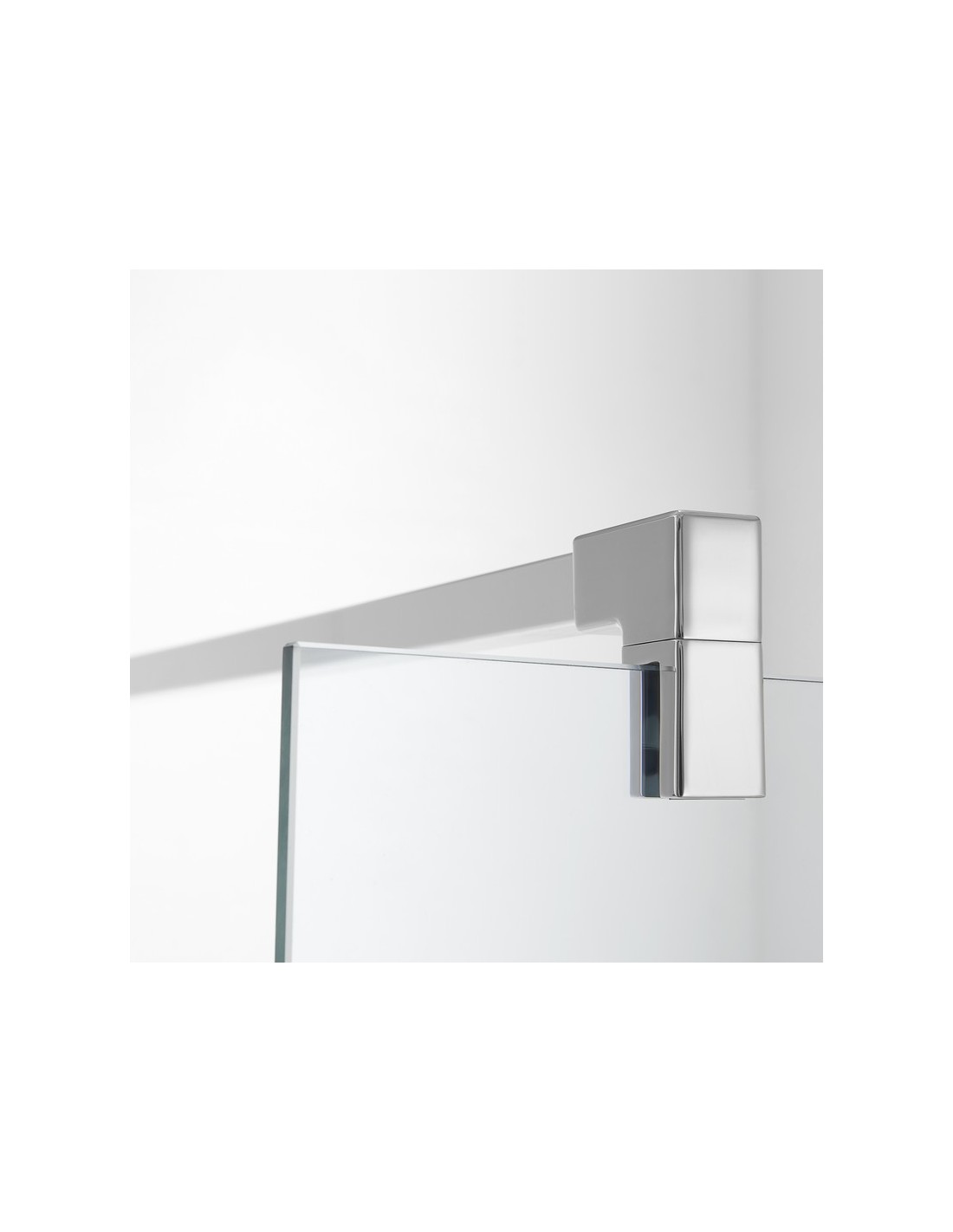 Wall Shower Fija 100cm Perfil de vidrio aluminio mate Bahia